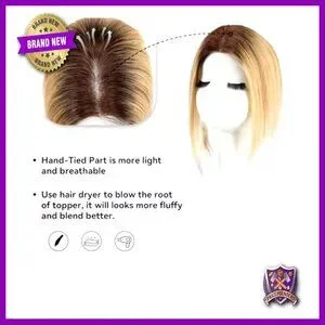 Accessories | Real Human Hair Topper Handtied Swiss Lace Base No Bangs ...
